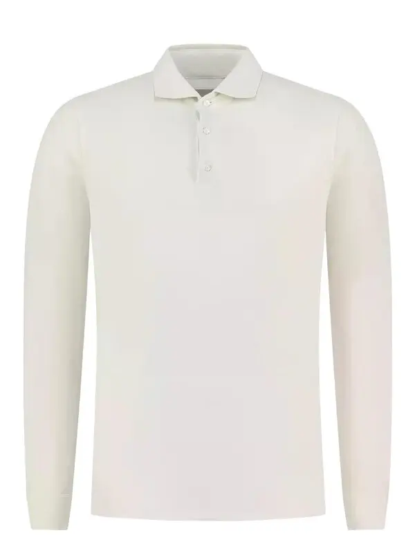 DORIANI CASHMERE Long-sleeve Polo Shirt - Neutrals