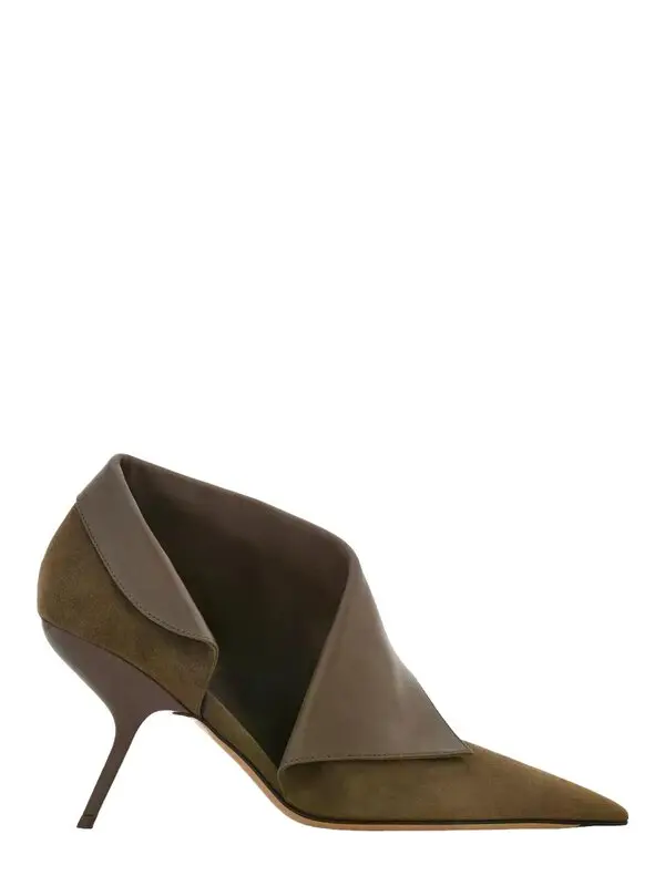 FERRAGAMO Eva Suede Pumps - Green