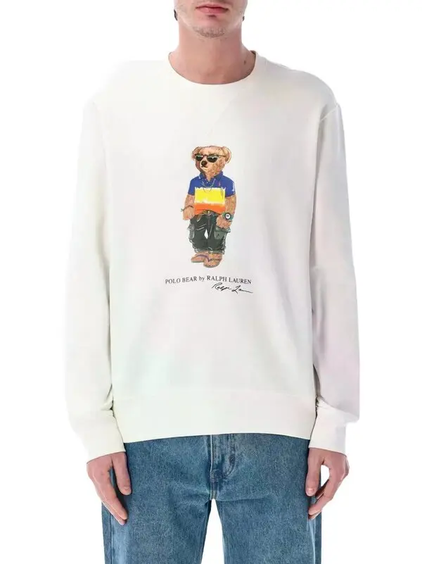 Polo Ralph Lauren Bear-graphic Sweatshirt - White