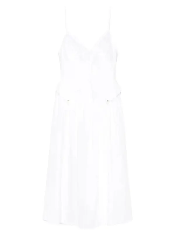 Elisabetta Franchi Flared Midi Dress - White