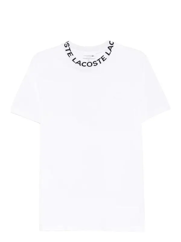 Lacoste Jacquard-logo Piqué T-shirt - White