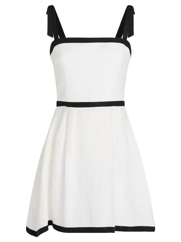 Alice + Olivia Eloisa Bow-detailed Mini Dress - Off-white