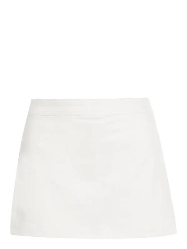 Alice + Olivia Lakelyn Denim Skort - White