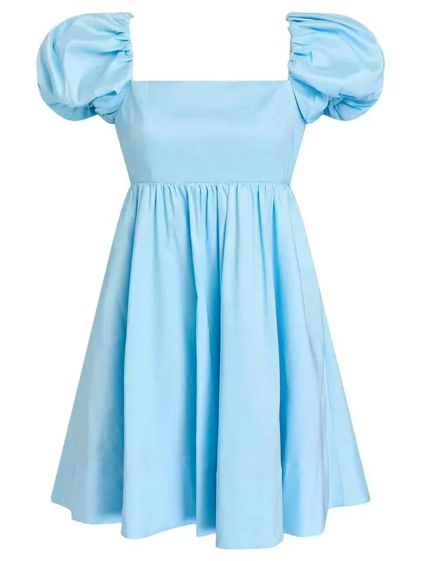 Alice + Olivia Sharilyn Taffeta Mini Dress - Light Blue