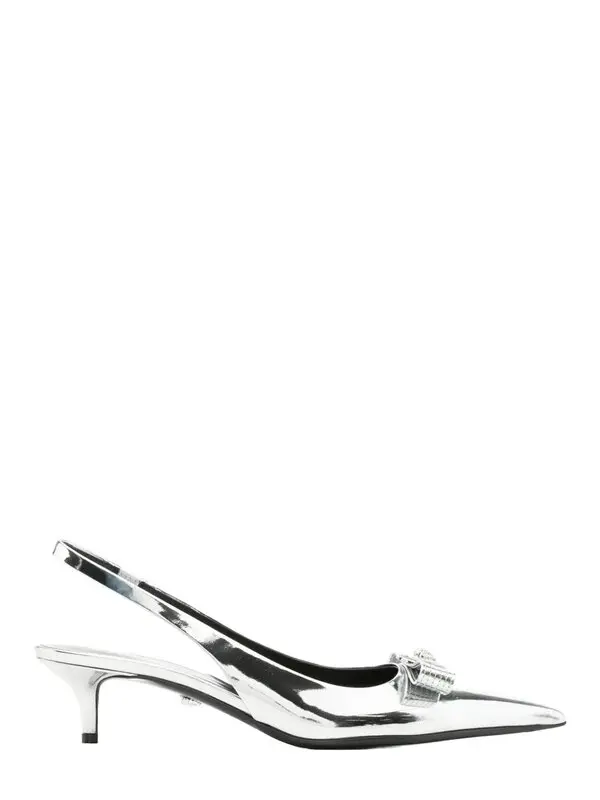 Versace 50mm Slingback Pumps - Silver