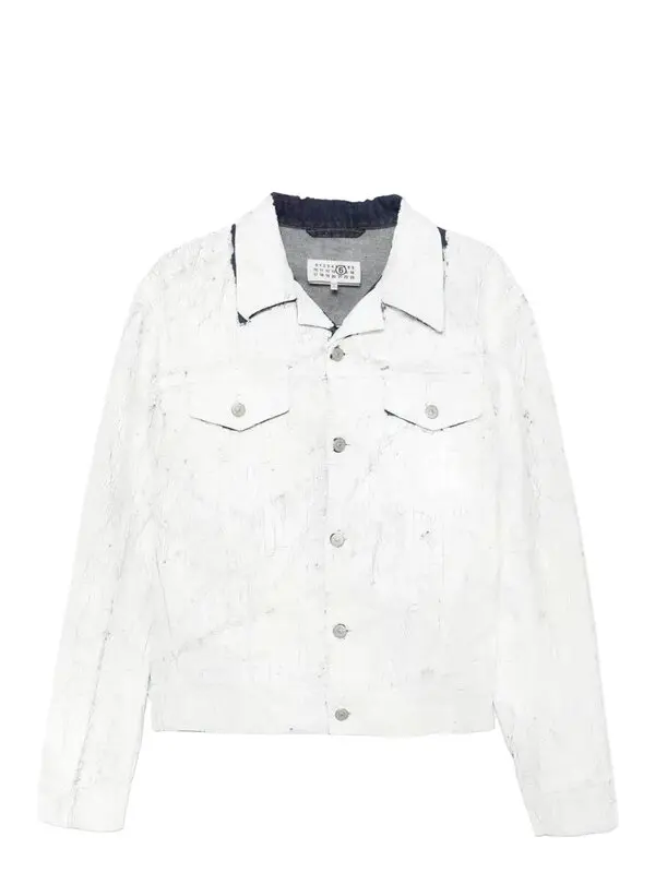 MAISON MARGIELA Coated Denim Jacket - White