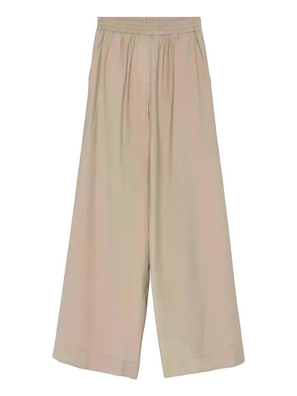 KAOS Cotton Palazzo Trousers - Neutrals