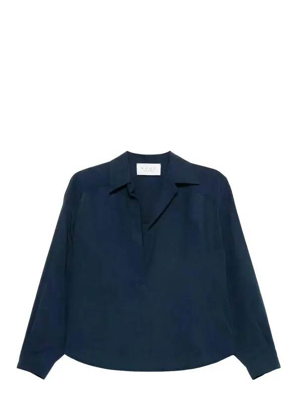 KAOS Classic-collar Blouse - Blue