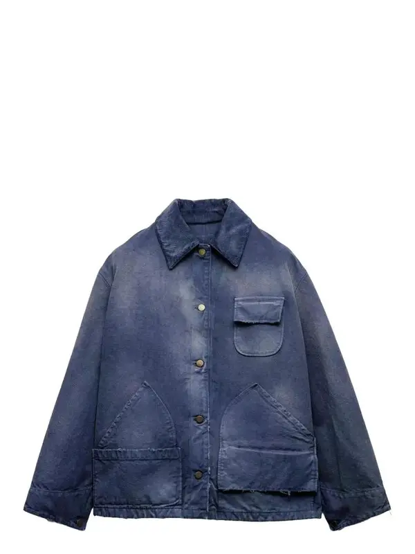 Prada Washed Canvas Jacket - Blue