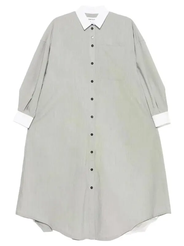 ENFOLD Cleric Shirt Dress - Grey
