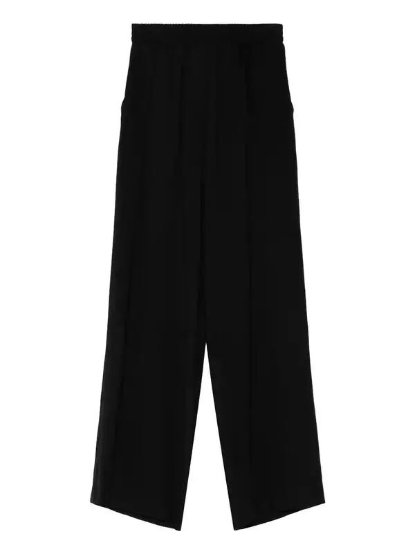KAOS Cotton Palazzo Trousers - Black