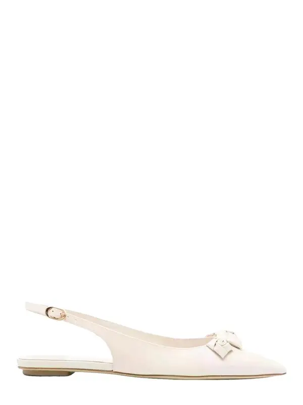 STUART WEITZMAN Leather Slingback Flats - Neutrals