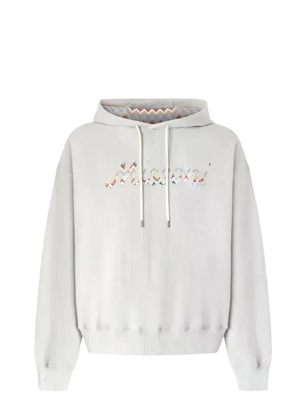 Missoni Logo-appliqué Hoodie - White