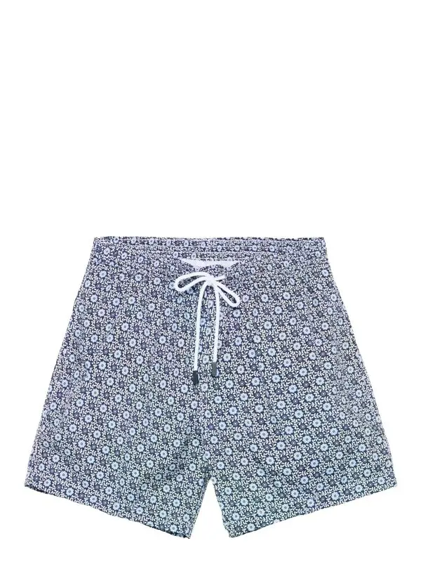 BARBA NAPOLI Printed Swim Shorts - Blue