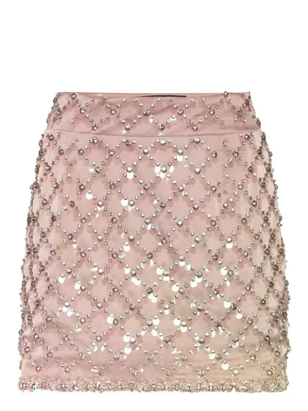 Philipp Plein Paillette-embellished Mini Skirt - Pink