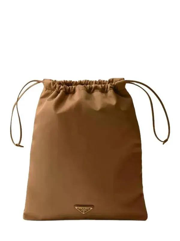 Prada Drawstring Clutch - Brown