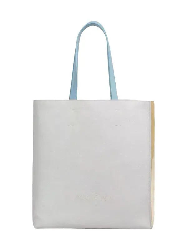 Marni Logo-embroidered Tote - Neutrals