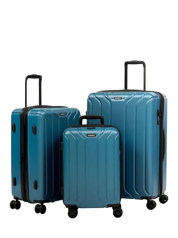 NONSTOP New York 3-piece Hardside Luggage Set With Packing Cubes - Teal