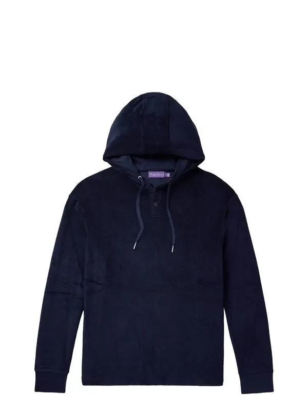 Ralph Lauren Riviera Cotton And Modal-blend Terry Hoodie - Blue