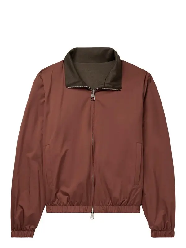 Loro Piana Reversible Padded ® Storm System® Nylon And Cashmere Blouson Jacket - Brown