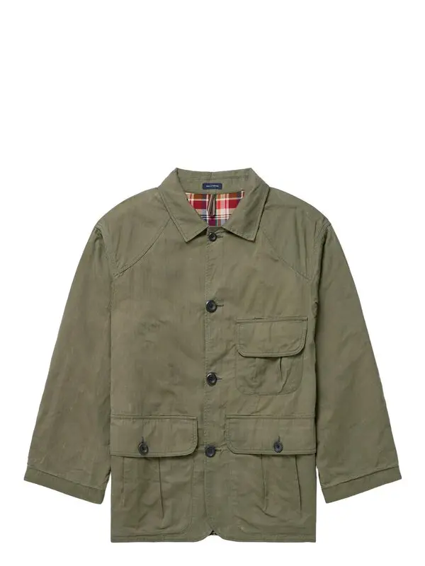DRAKE'S Cotton-twill Chore Jacket - Green