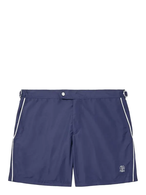 Brunello Cucinelli Straight-leg Mid-length Swim Shorts - Blue