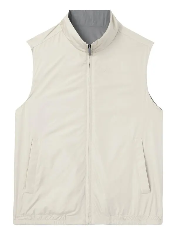 Canali Reversible Shell Gilet - Gray