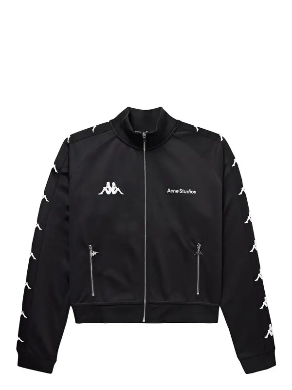 Acne Studios Kappa Webbing-trimmed Logo-embroidered Track Jacket - Black