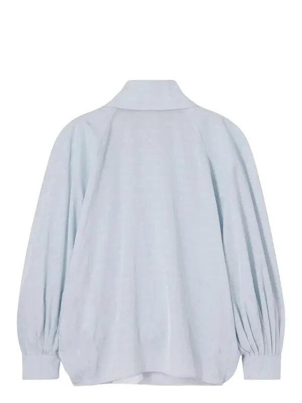 Marni Oversized Jacquard Poplin Blouse - Blue