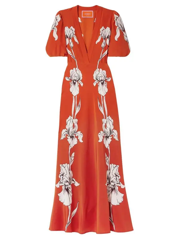 La DoubleJ Marlene Floral-print Maxi Dress - Red