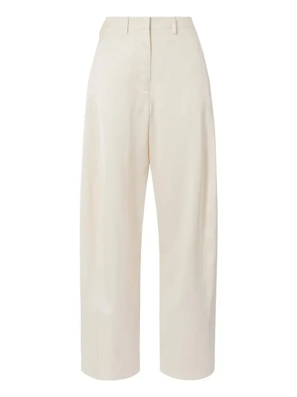 Magda Butrym Stretch-cotton Wide-leg Trousers - Neutrals