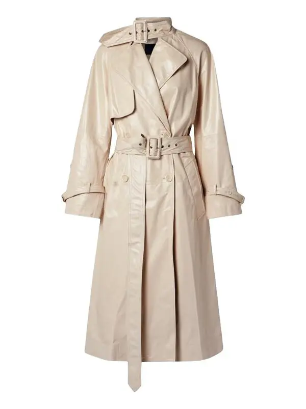 Proenza Schouler - Proenza Schouler Sabina Glossed-Leather Trench Coat