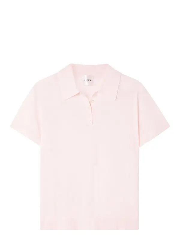 LESET James Merino Wool Polo Shirt - Pink