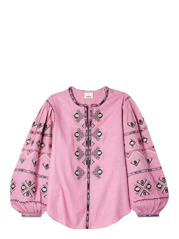 Isabel Marant Zielle Embellished Blouse - Pink