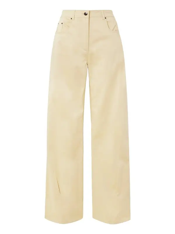 16Arlington Armine Straight-leg Cotton-blend Trousers - Yellow