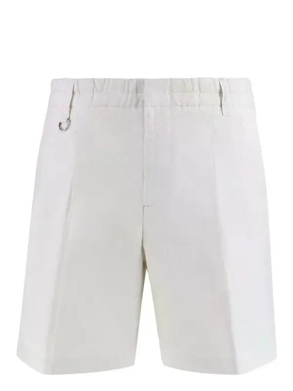 PAOLO PECORA Linen-blend Bermuda Shorts - White