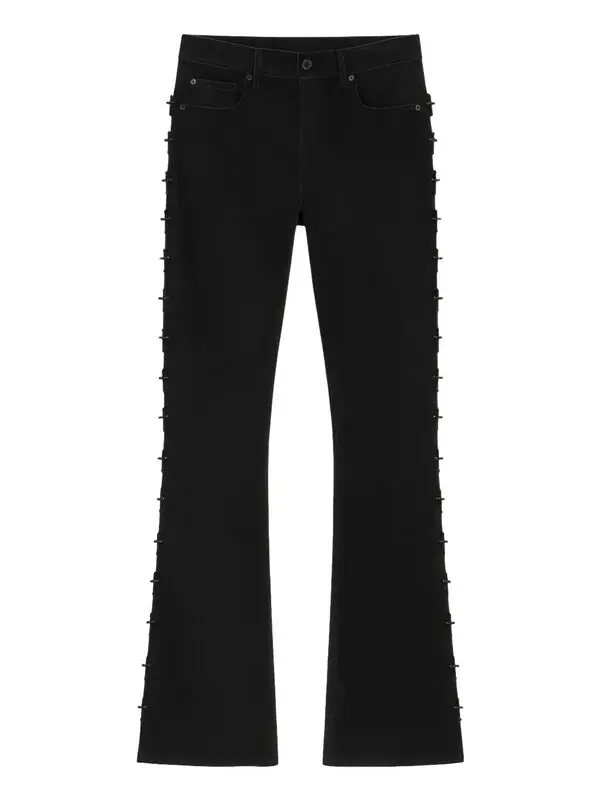 GUAPI Embellished Straight-leg Jeans - Black