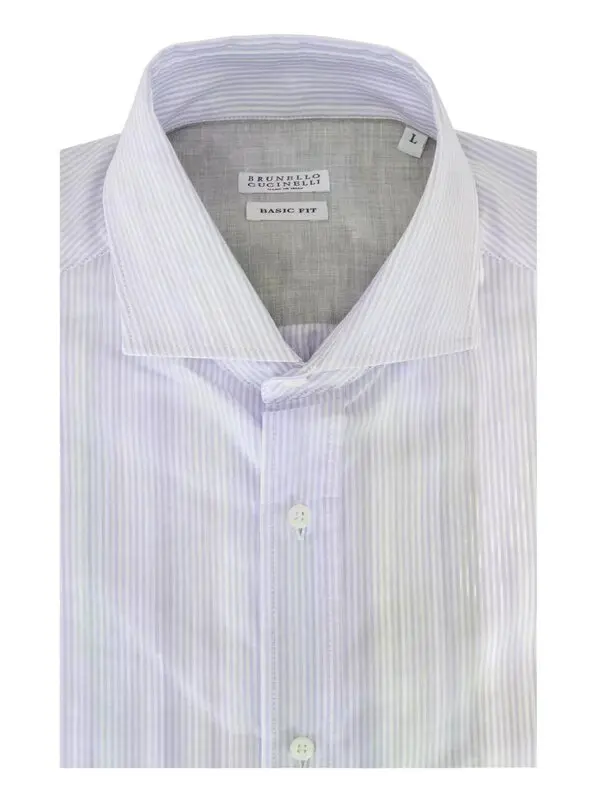 Brunello Cucinelli Striped Shirt - Purple