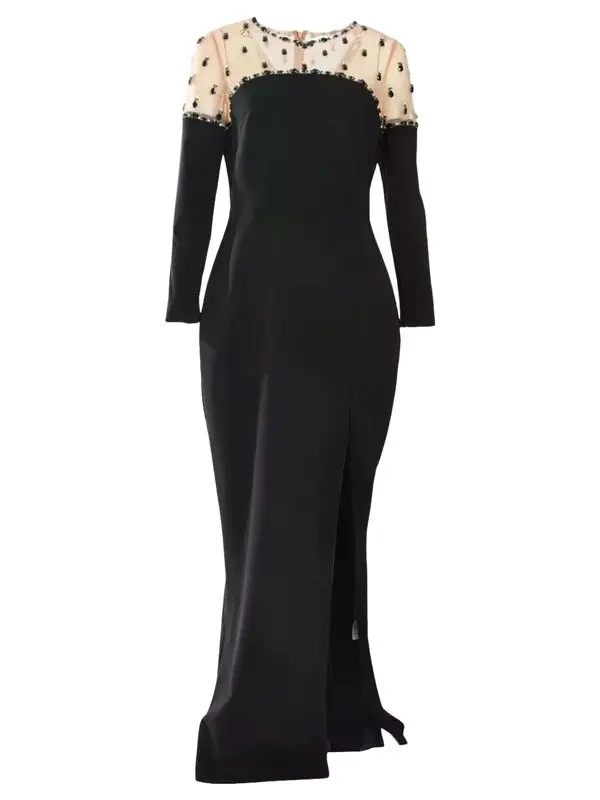 Marchesa Crepe Gown - Black
