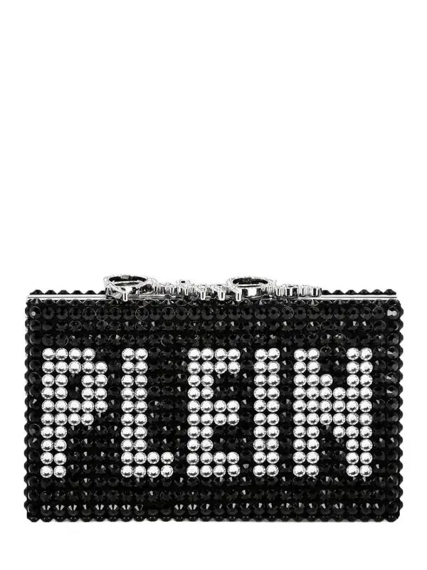 Philipp Plein Crystal-embellished Clutch - Black