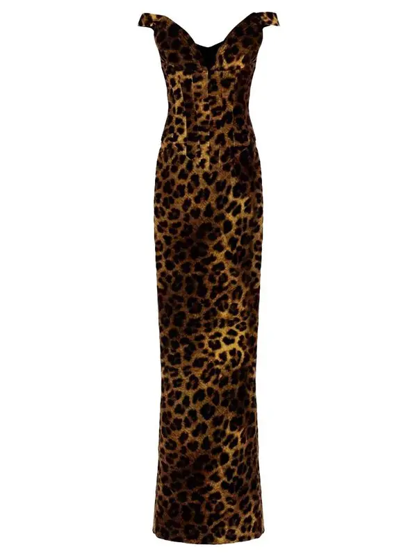 THE NEW ARRIVALS ILKYAZ OZEL Shakti Animalier Dress - Brown
