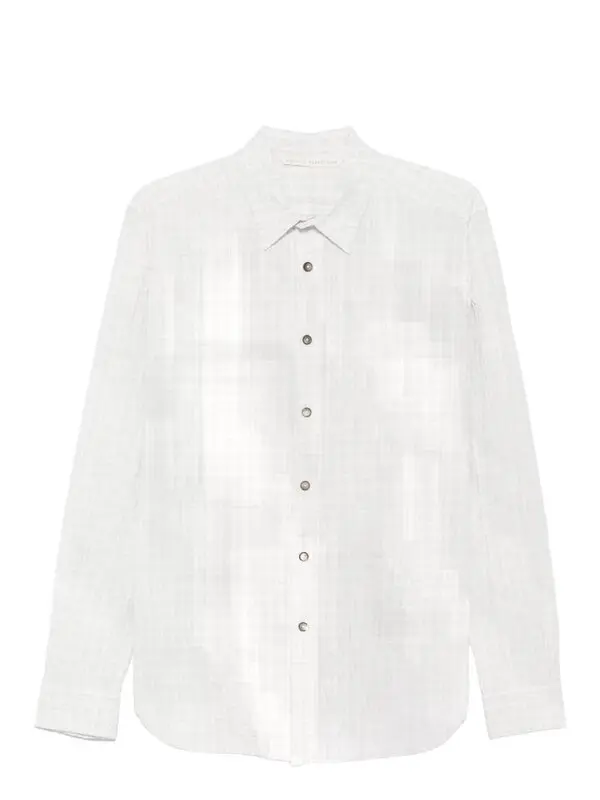 FORME D'EXPRESSION Check-pattern Shirt - White