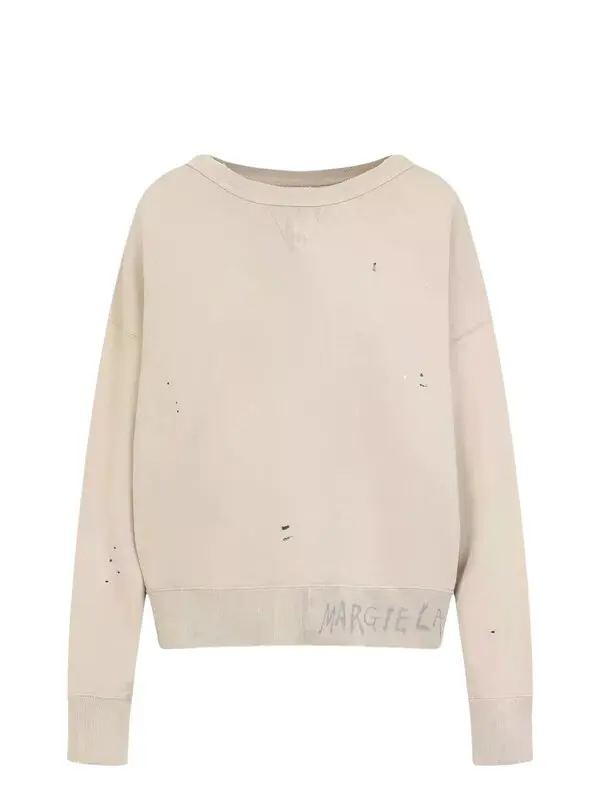 MAISON MARGIELA Logo-print Sweatshirt - Neutrals