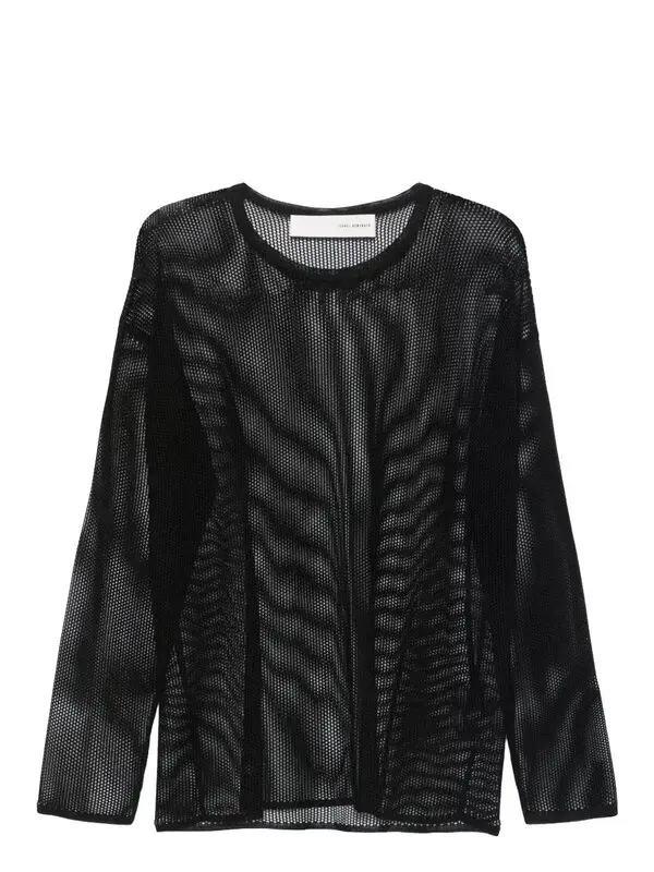 Isabel Benenato Open-knit Sweater - Black
