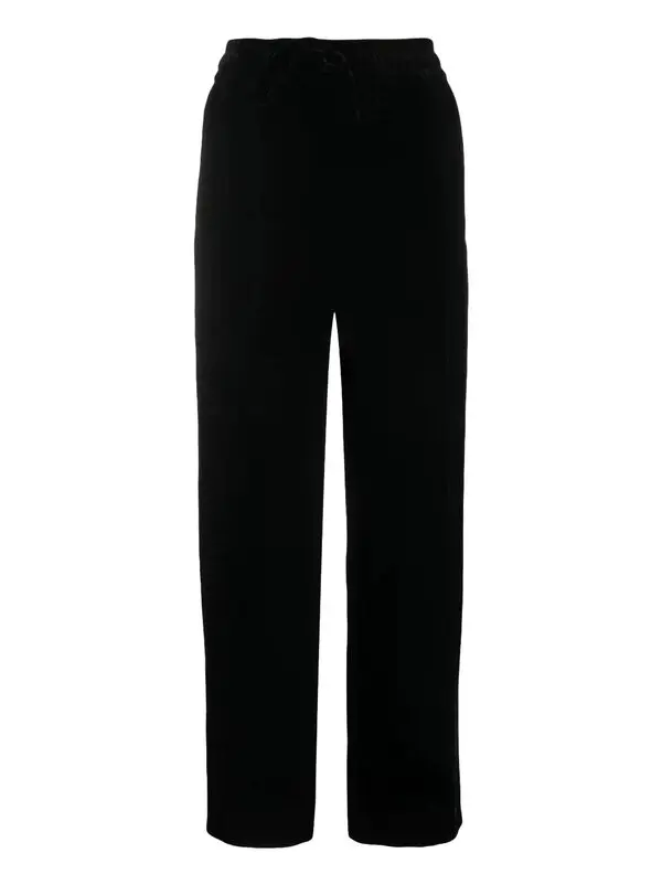 THE ROSE IBIZA Drawstring Velvet Trousers - Black