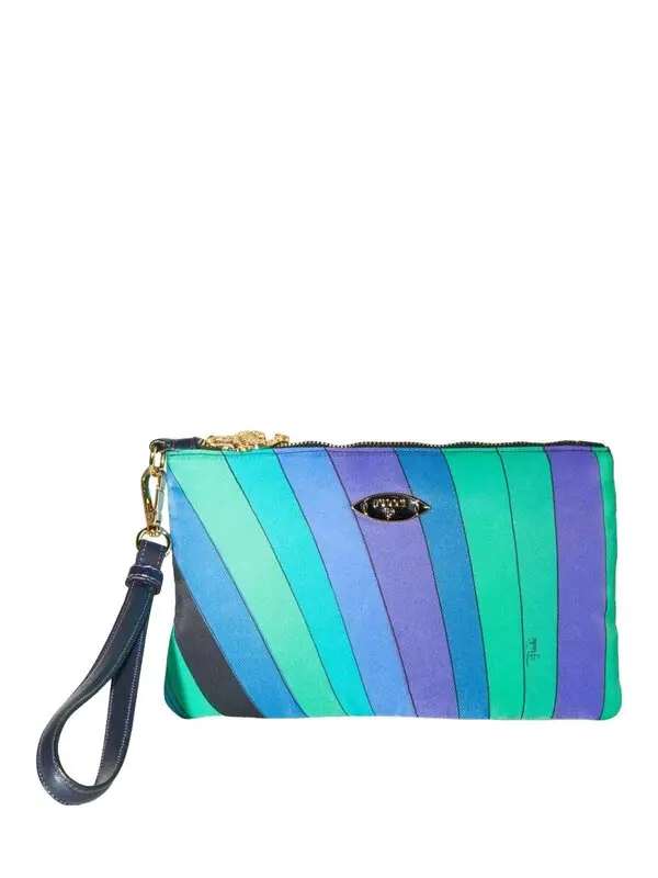 Emilio Pucci Iride Pattern Clutch - Green