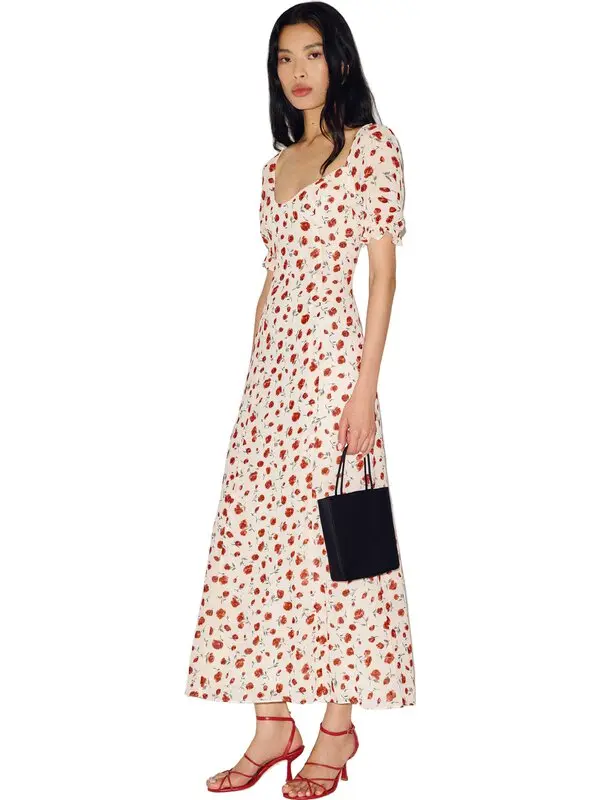 REFORMATION Gloria Midi Dress - Ivory