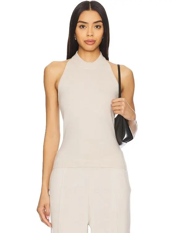 W. CASHMERE Cora Halter Tank - Fog