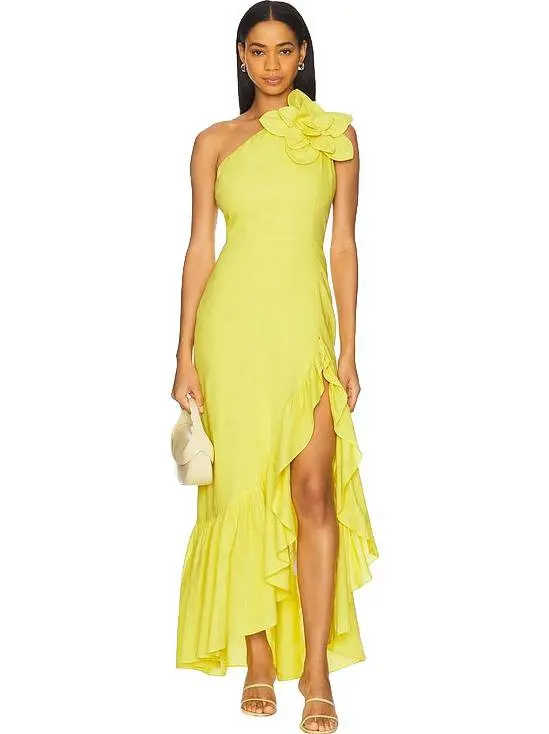 Yumi Kim Rocky Dress - Chartreuse Linen