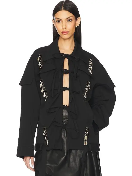 Lado Bokuchava Utility Bow Jacket - Black